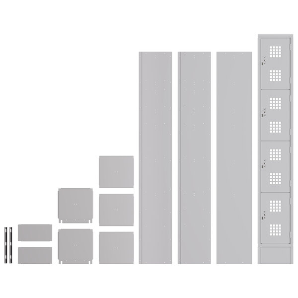 Regency Space Solutions Gray 12" x 12" x 78" Single, 4 Tier Locker ...