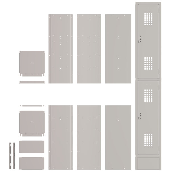 Regency Space Solutions Beige 12" x 12" x 78" Single, 2 Tier Locker ...