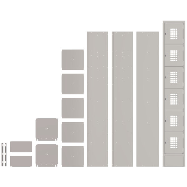 Regency Space Solutions Beige 12" x 12" x 78" Single, 6 Tier Locker ...