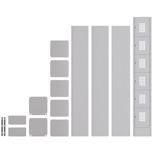 Regency Space Solutions Gray 12" x 12" x 78" Single, 6 Tier Locker ...