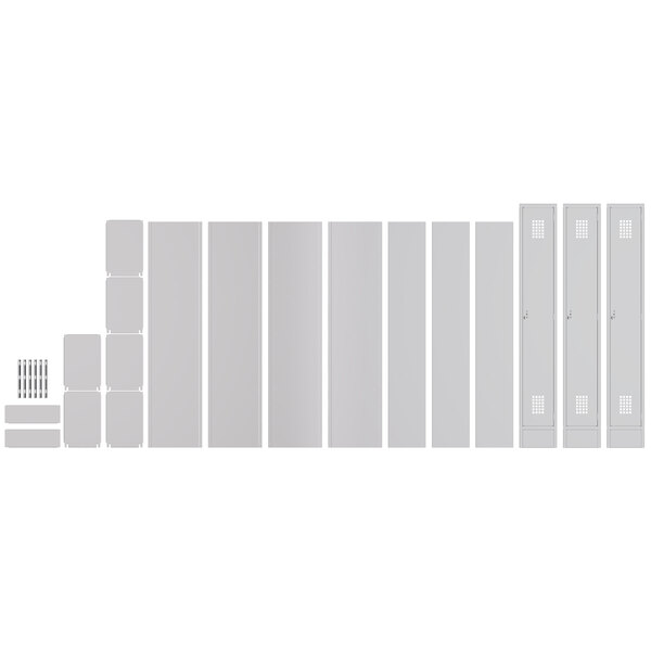 Regency Space Solutions Gray 36" x 18" x 78" 3 Wide, 1 Tier Locker ...