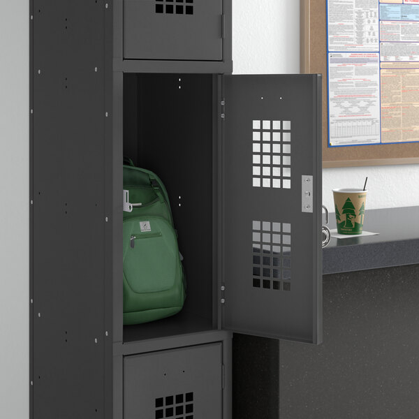 Regency Space Solutions Black 12" x 12" x 78" Single, 3 Tier Locker ...