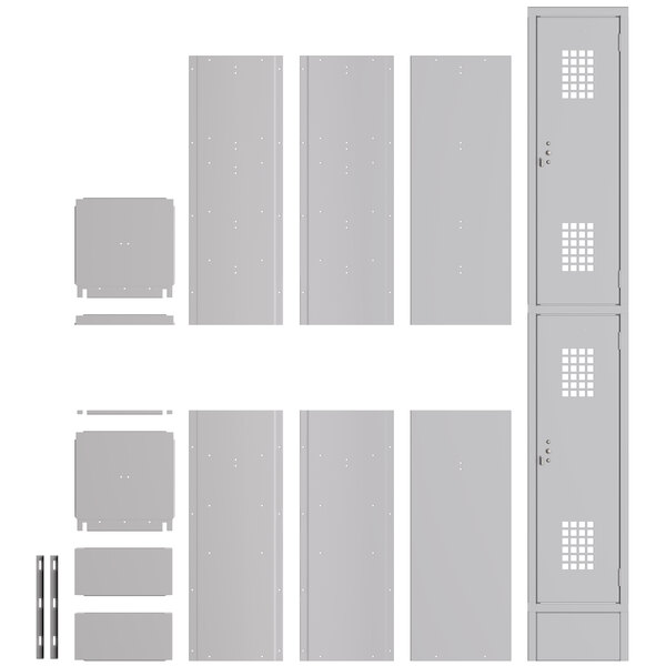 Regency Space Solutions Gray 12" x 12" x 78" Single, 2 Tier Locker ...