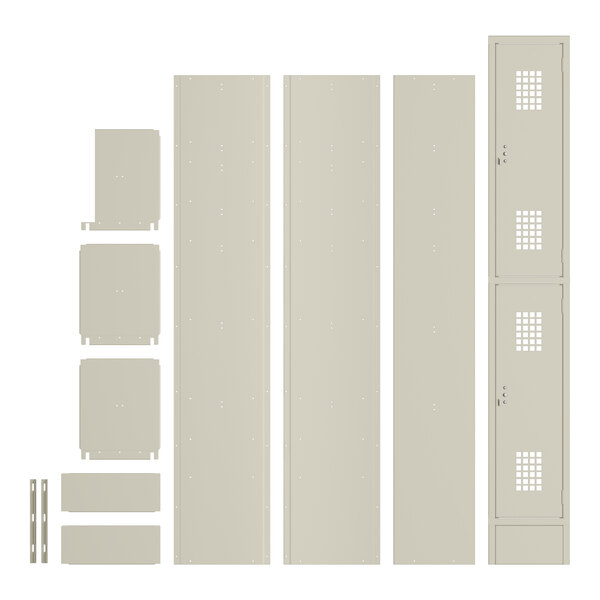 Regency Space Solutions Beige 12" x 15" x 78" Single, 2 Tier Locker ...