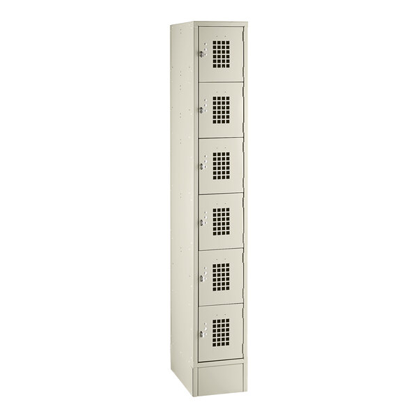Regency Space Solutions Beige 12" x 18" x 78" Single, 6 Tier Locker ...