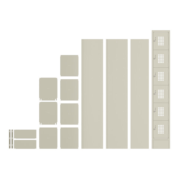 Regency Space Solutions Beige 12" x 15" x 78" Single, 6 Tier Locker ...