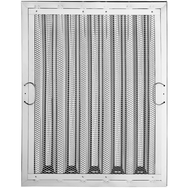 25"(H) x 20"(W) x 2"(T) Stainless Steel Hood Filter with Spark Arrestor