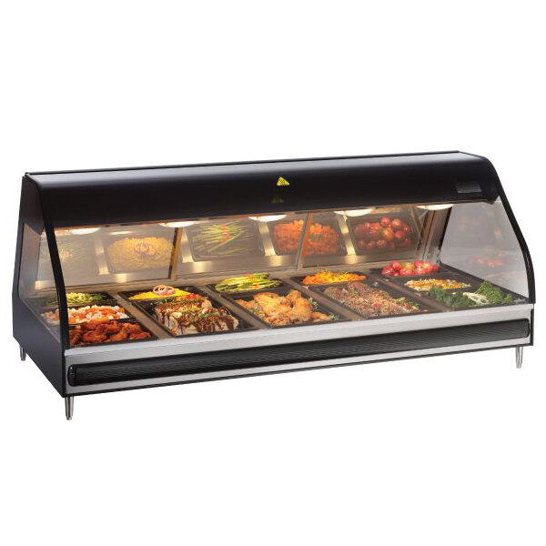 Alto-Shaam ED2 72 S/S Stainless Steel Heated Display Case with Curved Glass - Full Service ...