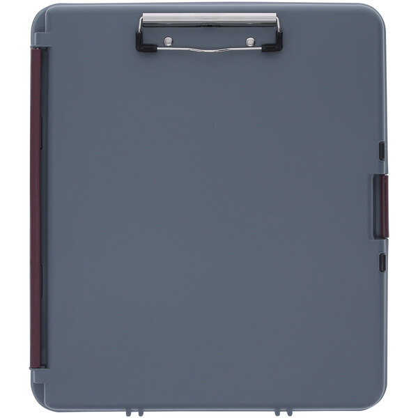 Saunders RingMate 13 1/2" x 11 1/2" Charcoal Plastic Storage Clipboard