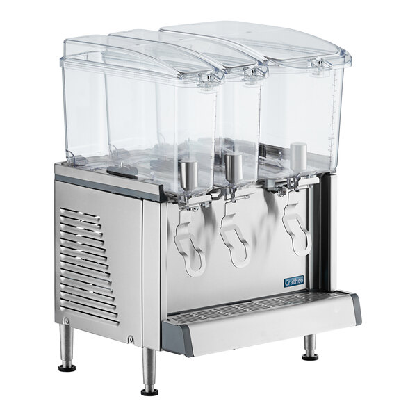 Crathco Triple Bowl Premix Cold Beverage Dispenser with (1) 4.75 Gallon ...