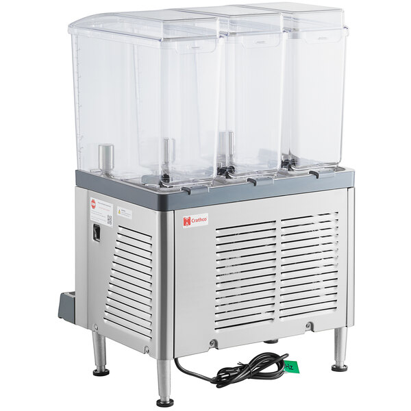 Crathco Triple 4.75 Gallon Pre-Mix Cold Beverage Dispenser with ...