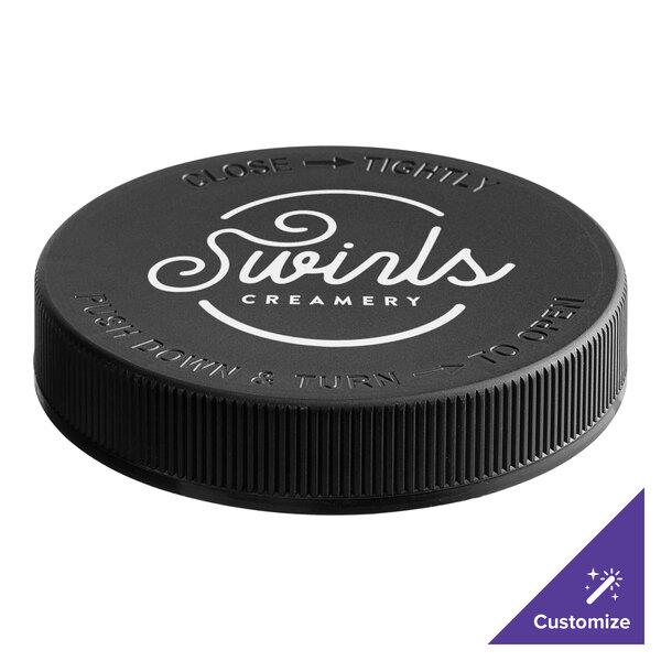 89/400 Black Child-Resistant Pictorial Customizable Cap - 300/Case