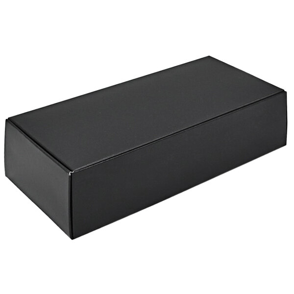 Simplex 7 1/8" x 3 3/8" x 1 7/8" 1-Piece 1 lb. Black Candy Box - 250/Case