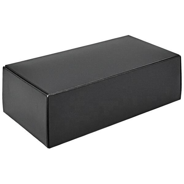 Simplex 5 1/2" x 2 3/4" x 1 3/4" 1-Piece 1/2 lb. Black Candy Box - 250/Case