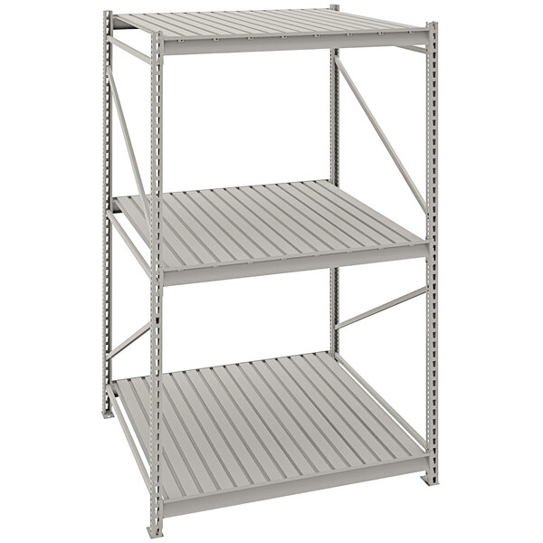 Tennsco 48" x 48" x 96" Light Gray Bulk Storage Rack Unit with ...