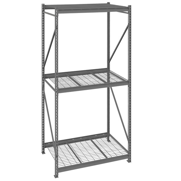 Tennsco 36" x 48" x 120" Dark Gray Bulk Storage Rack Unit with Wire ...