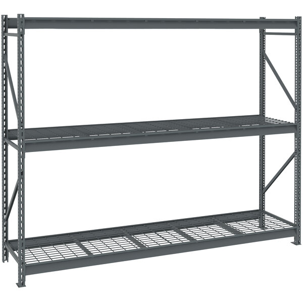 Tennsco 24" x 96" x 84" Dark Gray Bulk Storage Rack Unit with Wire ...