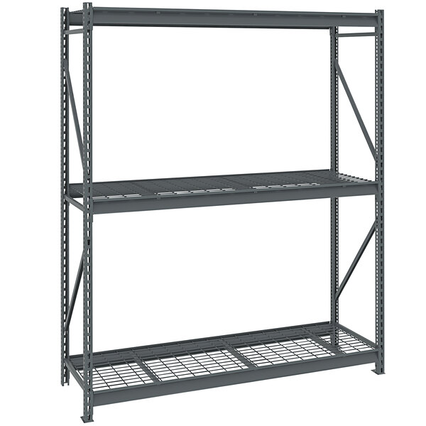 Tennsco 24" x 72" x 96" Dark Gray Bulk Storage Rack Unit with Wire ...