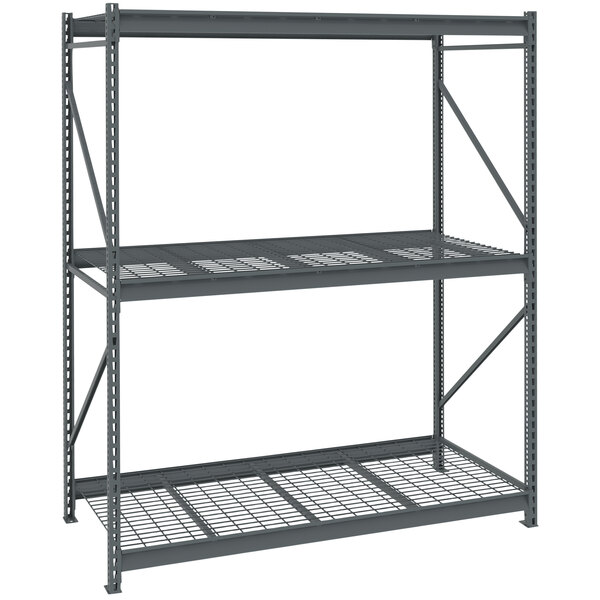 Tennsco 36" x 72" x 96" Dark Gray Bulk Storage Rack Unit with Wire ...