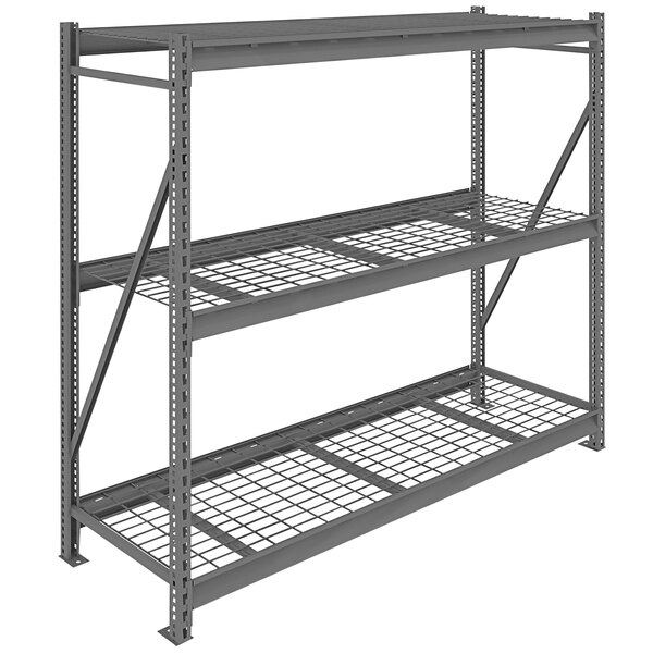 Tennsco 24" x 72" x 72" Dark Gray Bulk Storage Rack Unit with Wire ...