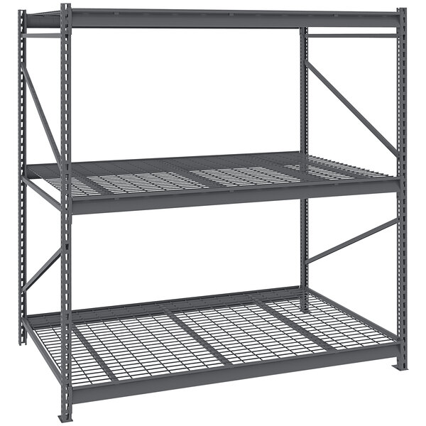 Tennsco 48" x 72" x 84" Dark Gray Bulk Storage Rack Unit with Wire ...