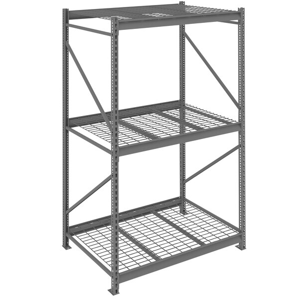 Tennsco 36" x 48" x 96" Dark Gray Bulk Storage Rack Unit with Wire ...