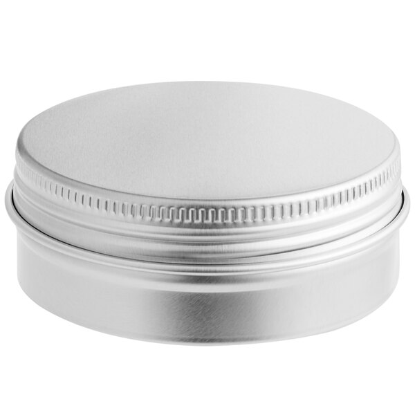 75 mL Silver Tin with Ribbed Screw Top - 1680/Case