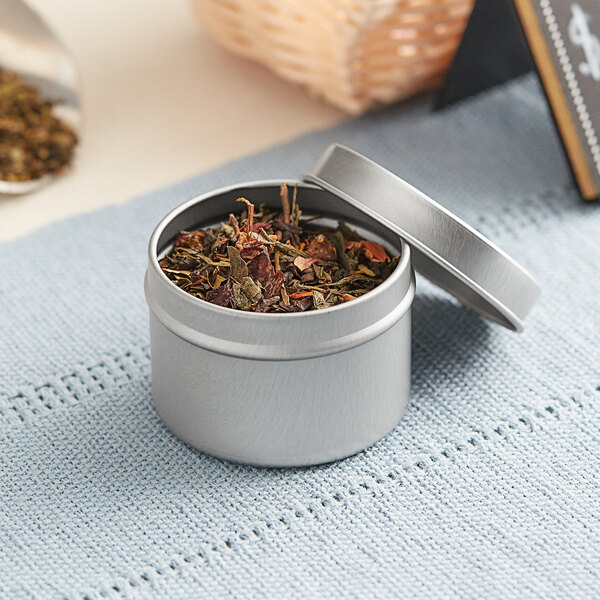 2 oz. Silver Deep Tin with Slip Cover - 432/Case