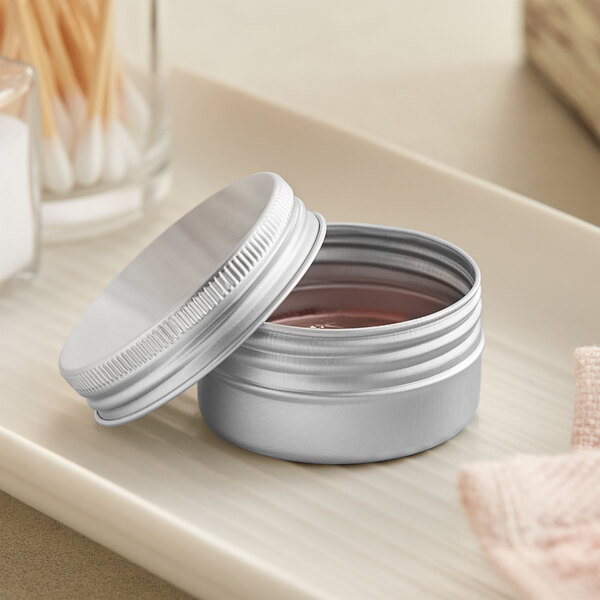 30 mL Silver Tin with Ribbed Screw Top - 1800/Case