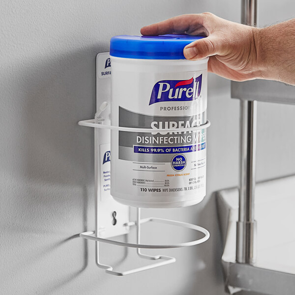 Purell® Surface Wipes Wall Bracket - WebstaurantStore