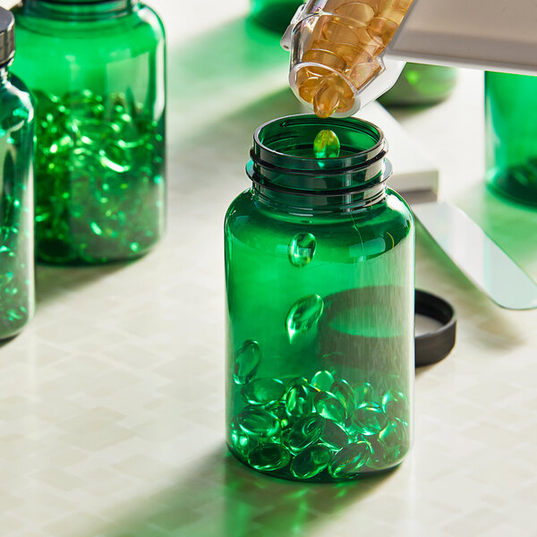 225cc (7.5 oz.) Green PET Packer Bottle - 335/Case