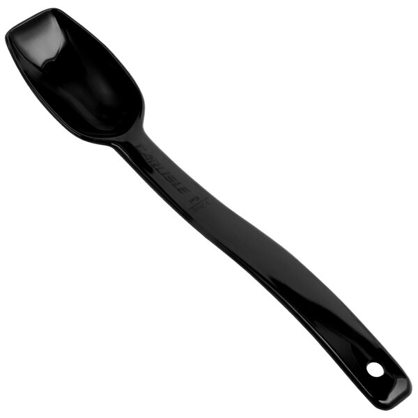 Carlisle 446003 .5 oz. Black Solid Salad Bar / Buffet Spoon