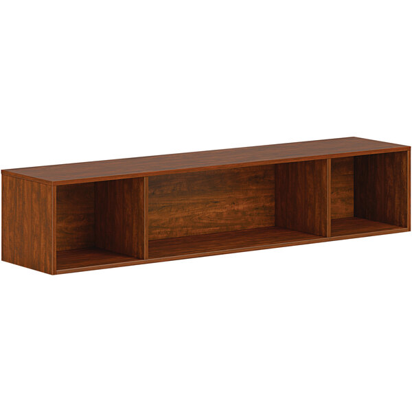 HON Mod 66" x 14" x 39 3/4" Russet Cherry Wall Mounted Laminate Open ...