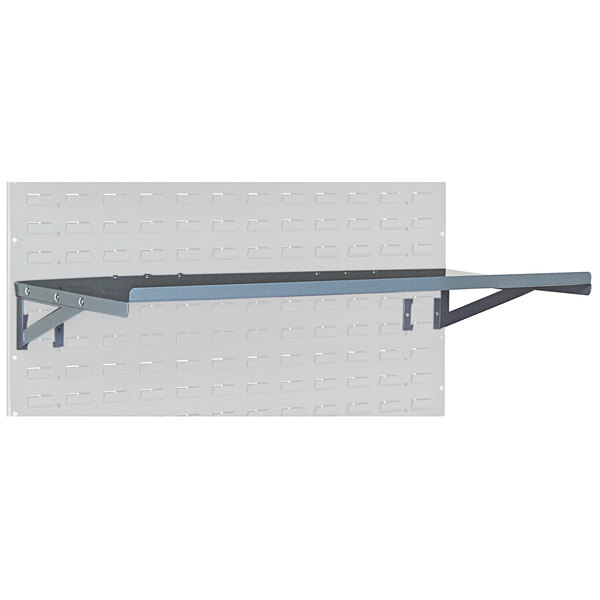 Quantum Grey Steel Flat Shelf for Louvered Panel, 18" x 36"