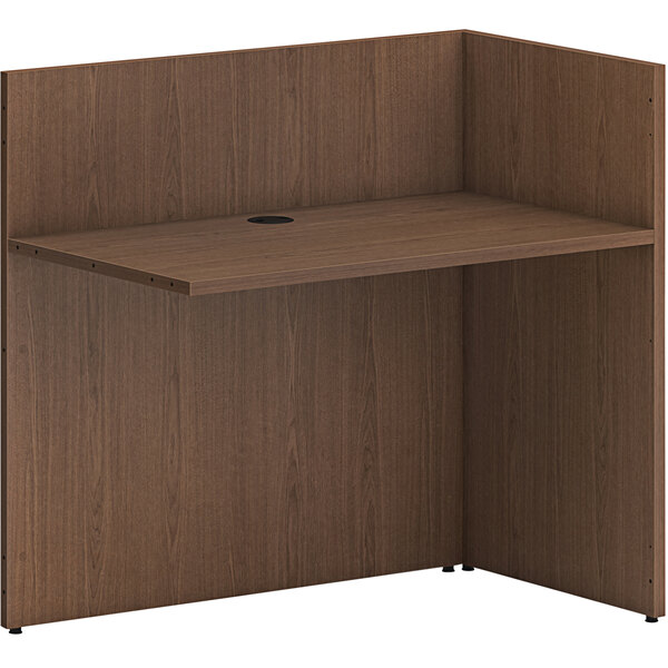 HON Mod 42" x 25" x 41" Sepia Walnut Reception Desk Return Shell