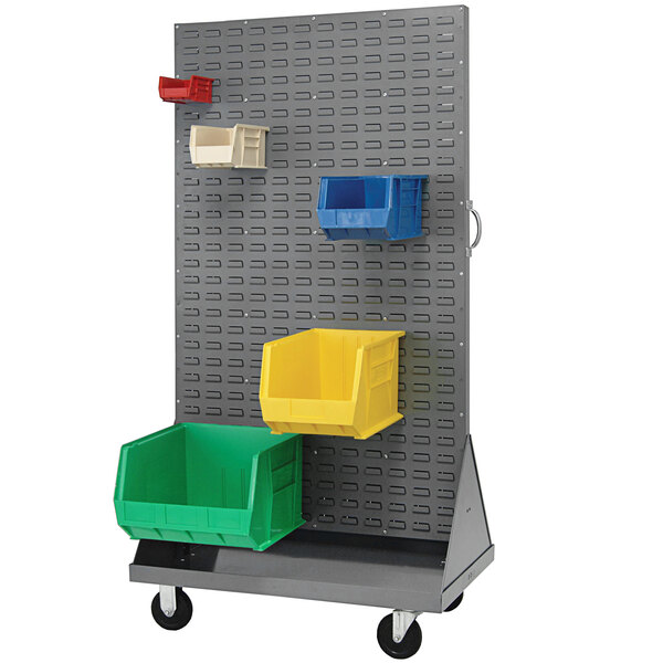 Quantum 36" x 25" Grey Steel Double-Sided Louvered Rack QMD-36H