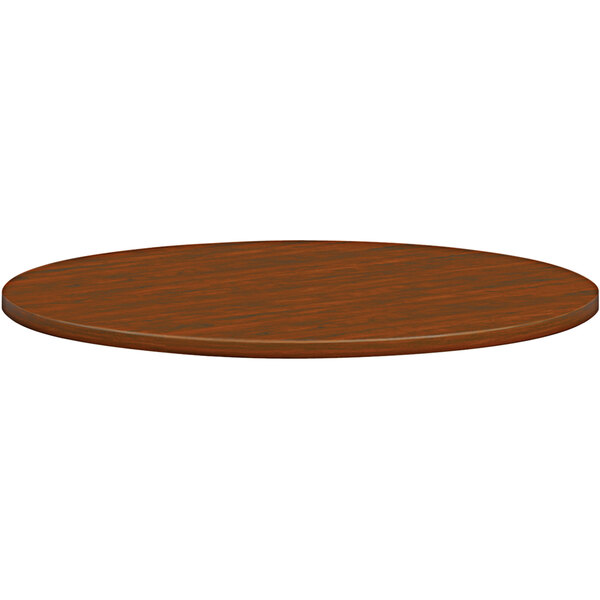 HON Mod 36" Round Russet Cherry Laminate Conference Table Top