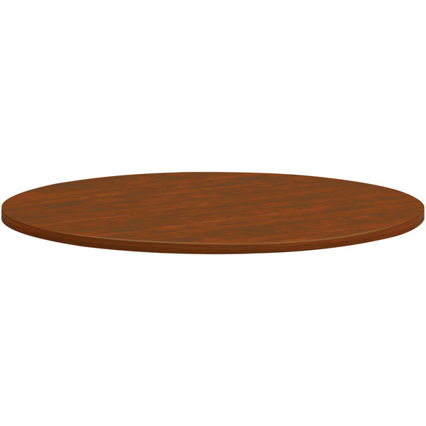 HON Mod 42" Round Russet Cherry Laminate Conference Table Top