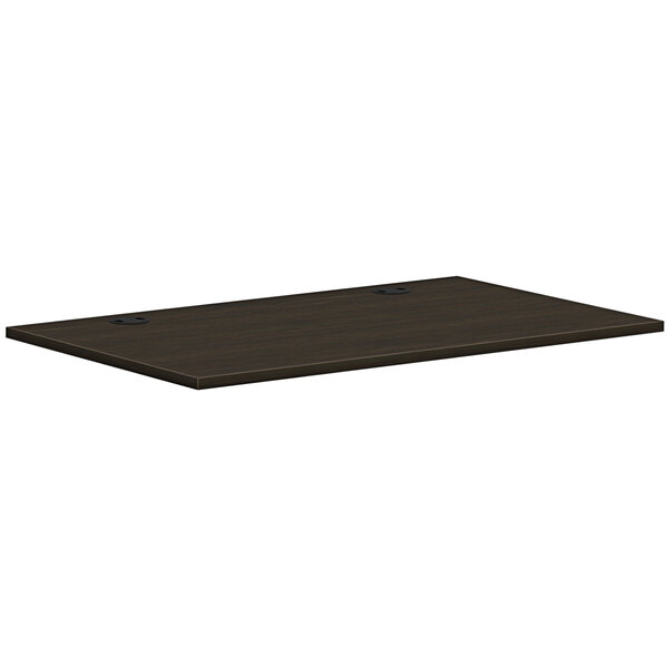 HON Mod 48" x 30" x 1" Java Oak Rectangular Worksurface