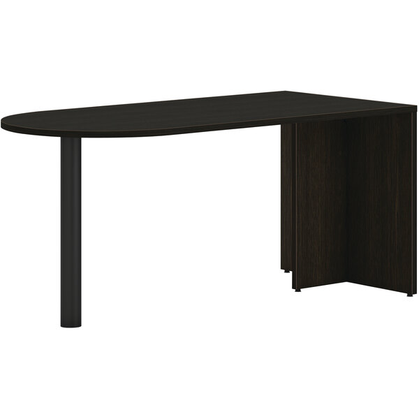 HON Mod 66" x 30" x 29" Java Oak Peninsula with End Panel