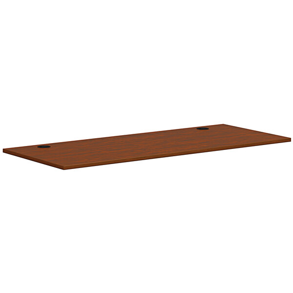 HON Mod 72" x 30" x 1" Russet Cherry Rectangular Worksurface