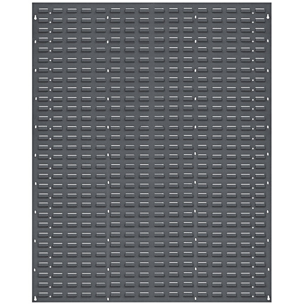 Quantum Grey Steel Louvered Panel, 48" x 61"