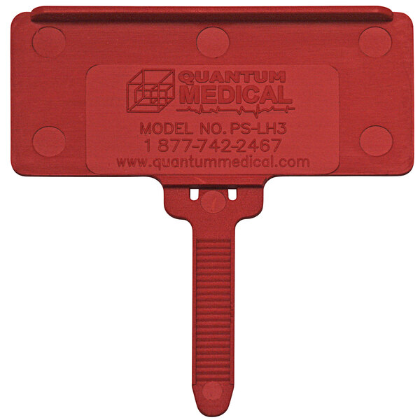 Quantum 3" x 1 3/8" Red Hanging Label Tag - 25/Pack