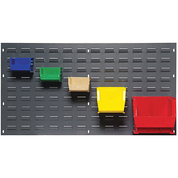 Quantum Grey Steel Louvered Panel, 36" x 19"