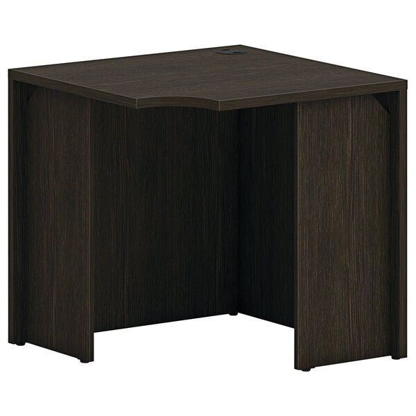 HON Mod 30" Square Java Oak Laminate Corner Desk Shell