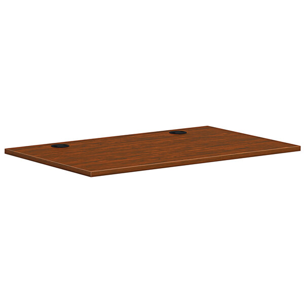 HON Mod 48" x 30" x 1" Russet Cherry Rectangular Worksurface