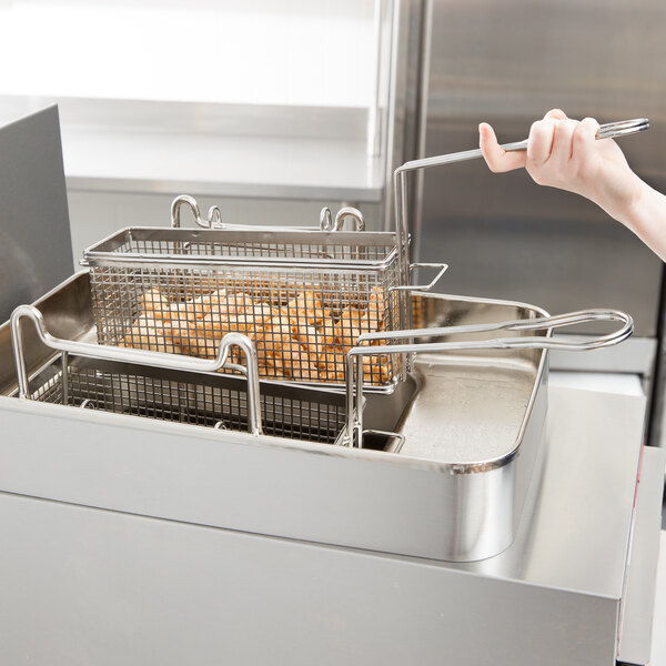 Star 530TBR 11 1/4" x 4" x 5" Twin Fryer Basket with Right Hook