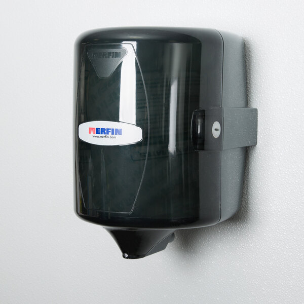 Merfin 51002 Smoke / Grey Center Pull Towel Dispenser