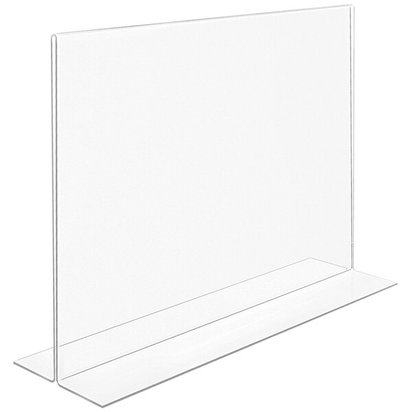 Deflecto 11" x 8 1/2" Landscape Double-Sided Anti-Glare Acrylic Sign ...