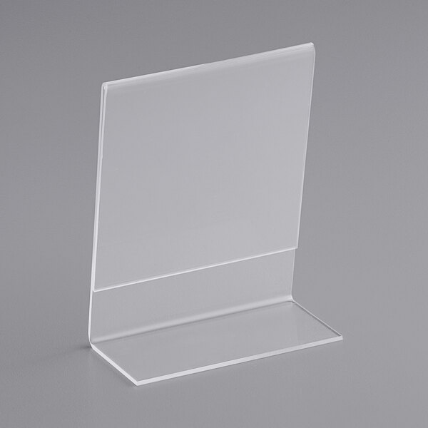 Deflecto 3" x 4" Clear Mini Tabletop Sign Holder 20006 - 10/Pack
